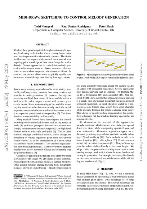 Pdf Midi Draw Sketching To Control Melody Generation