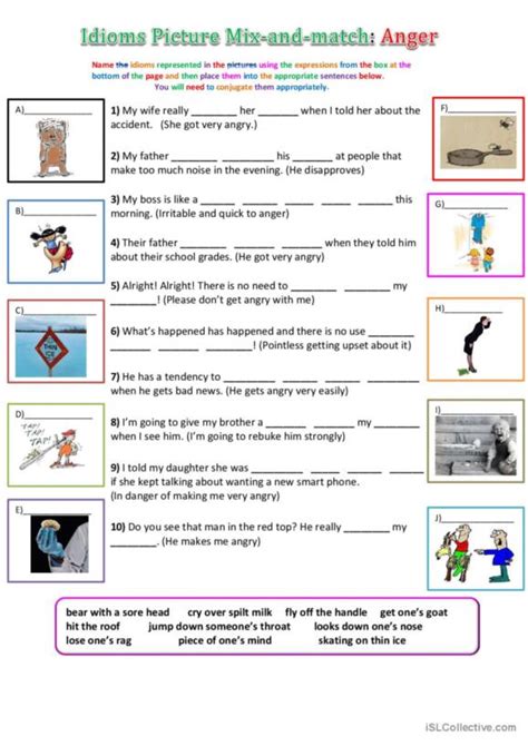 282 Anger English Esl Worksheets Pdf And Doc