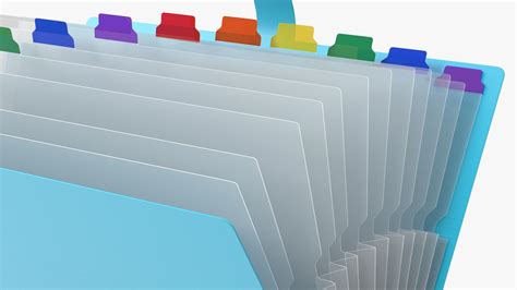 Expanding File Folder Open Blue 3d Model 19 3ds Blend C4d Fbx