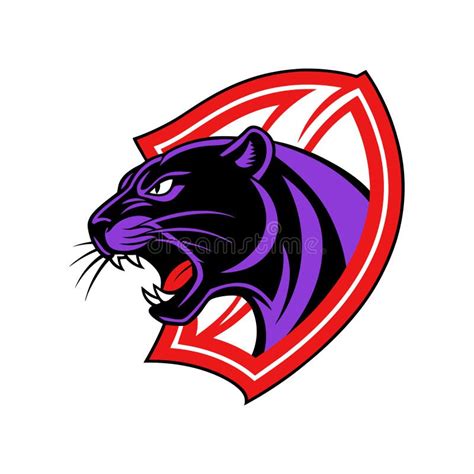 Panther Head Mascot Logo On White Background Fierce And Powerful