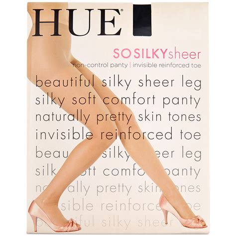 Hue Womens So Silky Sheer To Waist Pantyhose With Invisible Reinforced