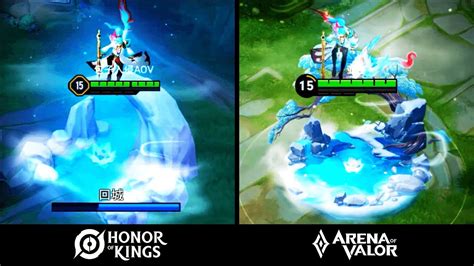 AOV vs HOK Skin Effects Comparison Allain vs Allain 传说对决vs王者荣耀 YouTube