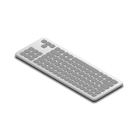 Wireless Pc Keyboard Vector Isolated On White Background With Isometric View 16891342 Vector Art