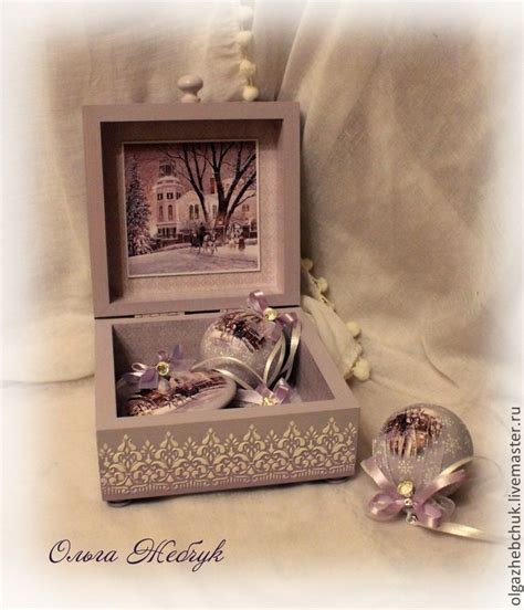 Набор ёлочных игрушек в шкатулке Сказочного Нового года Шкатулка Шкатулка своими руками