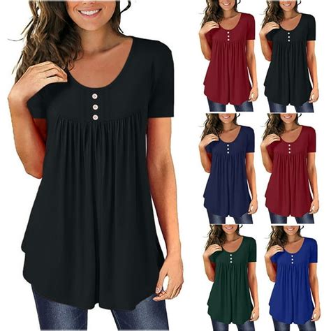 Cflvaek Plus Size Tshirts For Women Casual Short Sleeve Tshirt Loose