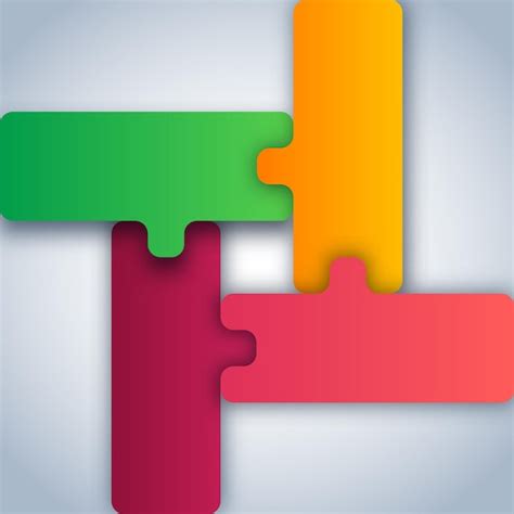 Premium Vector Design Elements Puzzle Style Background Business Presentation Template Vector