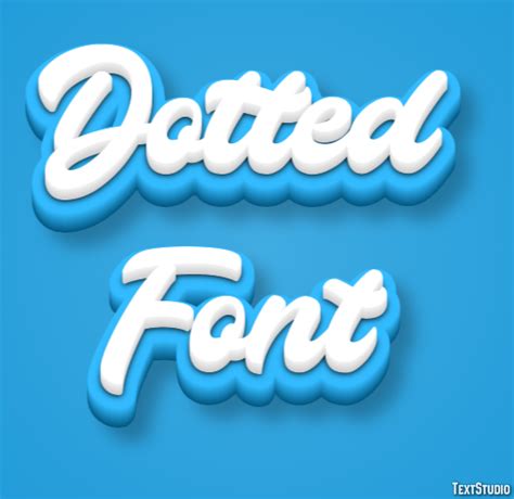Dotted Font Text Effect And Logo Design Font