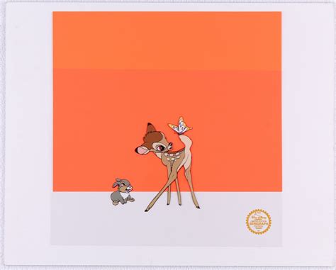 Bambi And Thumper Walt Disney Limited Edition Animation Serigraph Cel