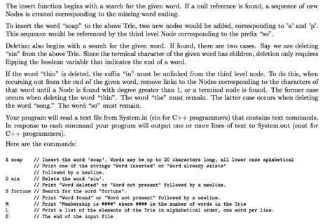 Solved You Are Going To Write A Class To Implement A Trie