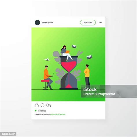 Tiny People And Huge Sand Glass Stock Illustration Download Image Now