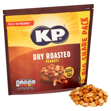 Kp Dry Roasted Peanuts 415g British Chemist