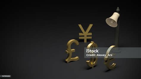주요 통화의 상징 달러 유로 파운드 스털링 및 엔은 거리 확성기 주위에 서 있습니다 3d 렌더링 텍스트 또는 로고 배치 0명에 대한 스톡 사진 및 기타 이미지 Istock
