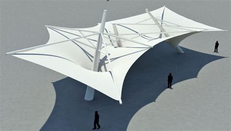 Tensile Structure Futuristic Architecture Architecture Drawing