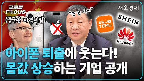 알리 쉬인 테무 있는데 굳이 아이폰 애국 소비에 반등하는 효자 기업들 글로벌 포커스 Youtube
