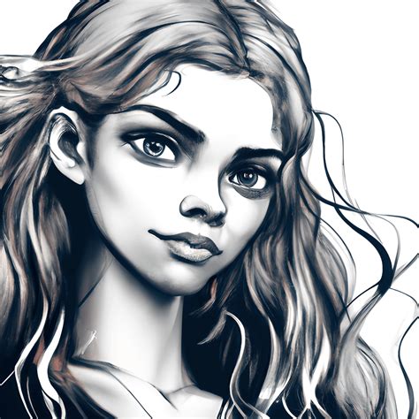 Superbe Illustration Numérique Dune Femme Magnifique Dans Le Style De