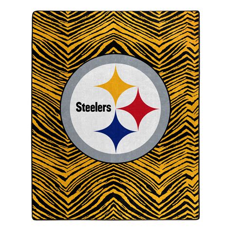 Zubaz X Northwest Nfl Pittsburgh Steelers Zubified 50x60 Raschel Throw