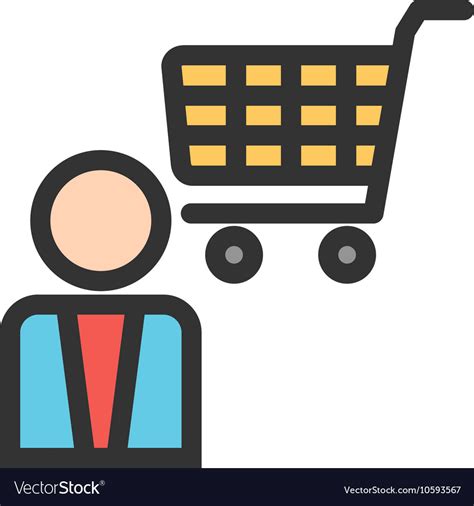 Shopping Assistant Royalty Free Vector Image Vectorstock