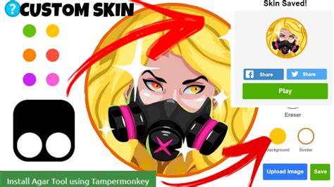 TUTORIAL CUSTOM SKIN AGAR IO PC METHOD VERSION 2 25 1 AGAR IO MOBILE