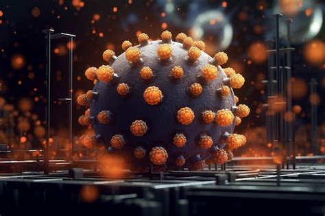premium photo background with molecule visualization of fractal waves