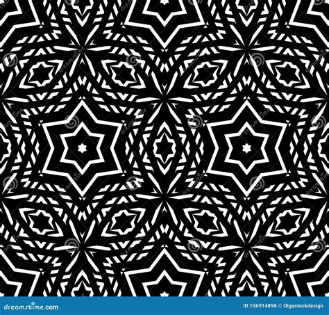 Delicate Vector Seamless Pattern Ornament Geometric Stock Vector