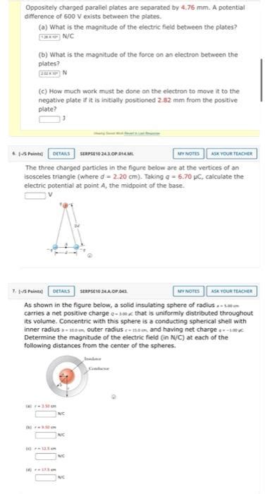 Solved Oppositely Charged Parallel Plates Are Separated By