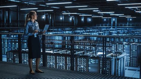 It Administrator Running Greenscreen Display On Tablet Stock Image Image Of Processor Digital