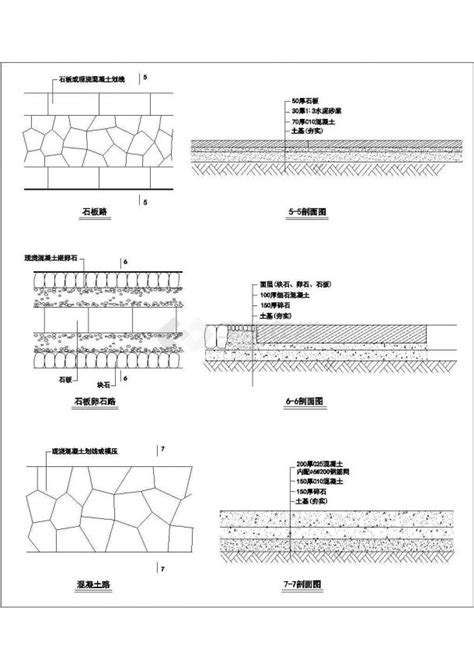 人行道路面结构与铺装图铺装cad施工图道路及高速公路绿化设计图土木在线