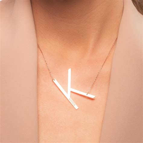 Initial Necklaces Etsy