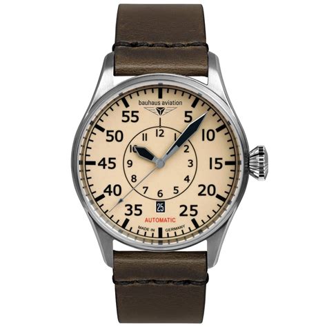 Bauhaus Aviation Automatic 27565 Watch Beige Buy Online Military