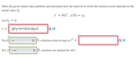 Solved Solve The Given Initial Value Problem And Determine Chegg