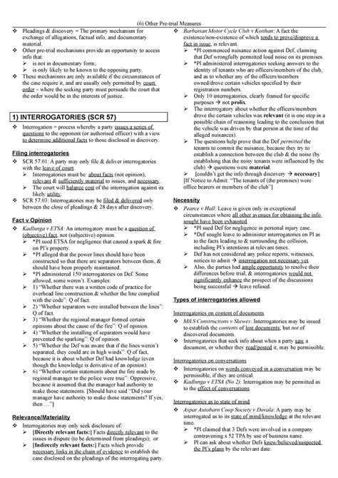 CCP 6 CCP 6 Pleadings Discovery The Primary Mechanism For Exchange Of Allegations Studocu