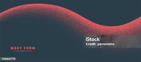 滑らかな波状のフォームベクター曲線ボーダーレッドドットワーク美的抽象的背景 抽象的な背景のベクターアート素材や画像を多数ご用意 抽象的