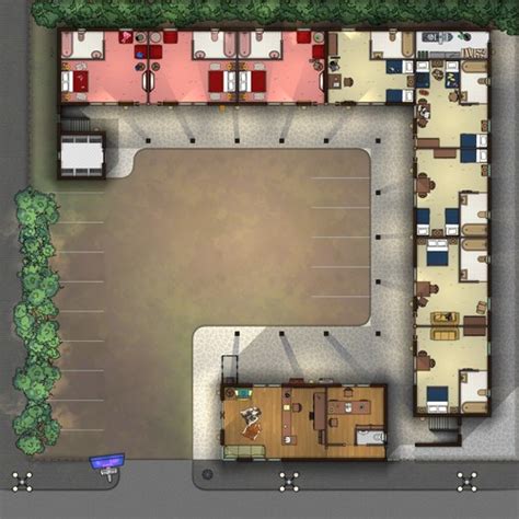 Cthulhu Architect Maps Sleazy Motel 35 X 35 Cthulhu Architect