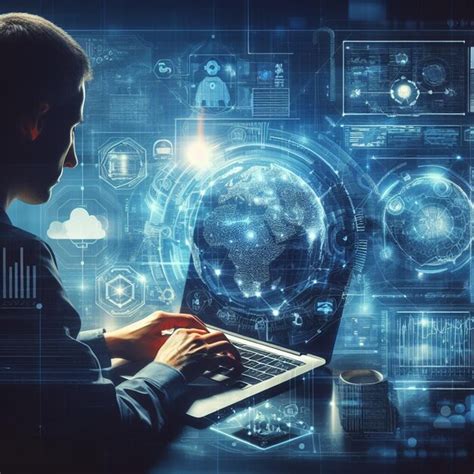 Premium Photo Digital Technologycomputer Engineer Working On Laptop Computer With Server Room