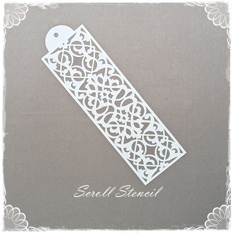 Scroll Pattern Stencil Vintage Baker Shop