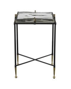 Ice Block Accent Table Round Pavilion Broadway