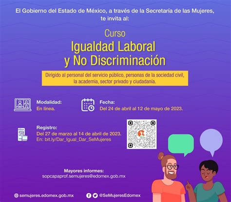 Invita Semujeres A Curso Sobre Igualdad Laboral Y No Discriminación