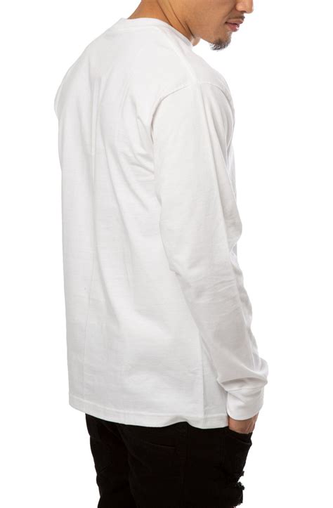 Hanes Beefy T Beefy T Pocket Long Sleeve Tee 5196bf Wht Shiekh