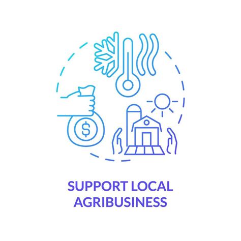 Gradient Support Local Agribusiness Icon Representing Heatflation Concept Isolated Vector