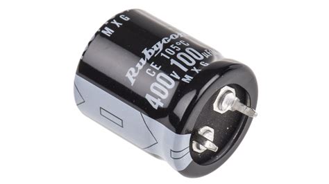 Rubycon 100μf Aluminium Electrolytic Capacitor 400v Dc Snap In