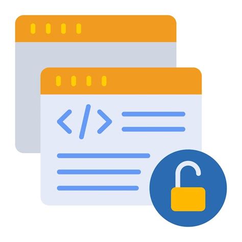 Icono De Código Abierto Vector Premium