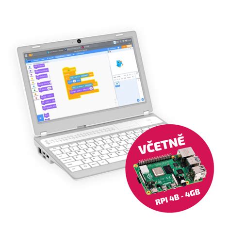 Crowpi L Raspberry Pi Laptop Basic Kit Bílý Rpishop Cz