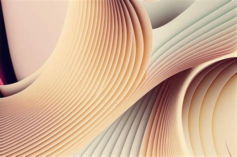 Premium Photo Abstract Art Of Overlapped Curve Line In Pastel Color
