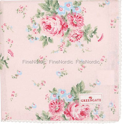 GreenGate Napkin With Lace Marley Pale Pink