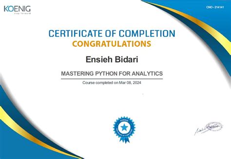 Ensieh Bidari On Linkedin Python Analytics Dataanalysis Certification Professionaldevelopment