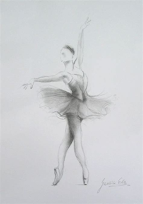 Ballet Dancer Pencil Drawing