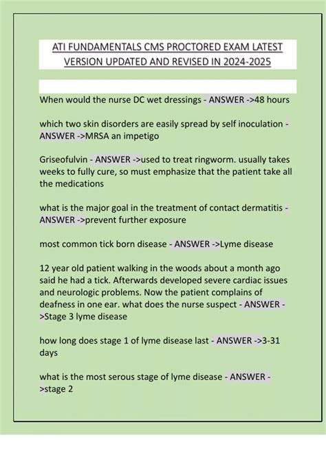 Ati Fundamentals Cms Proctored Exam Latest Version Updated And Revised In Nursing Stuvia Us