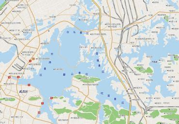 武汉市东湖地图 武汉市东湖风景区 武汉市东湖绿道 大山谷图库