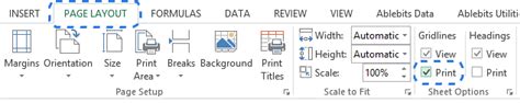 Excel как выделить область печати в Excel