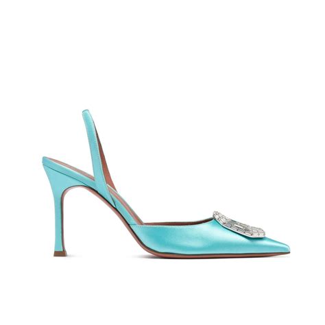 Amina Muaddi Amina Mu I Camelia Pumps Green Editorialist